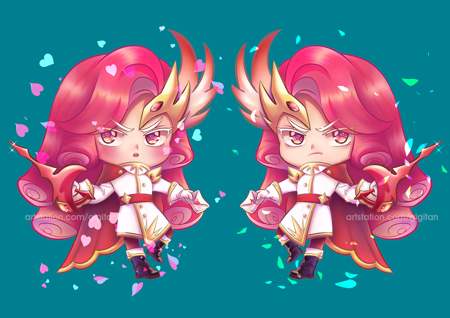 ArtStation - CHIBI - COOKIE RUN RASPBERRY MOUSSE COOKIE