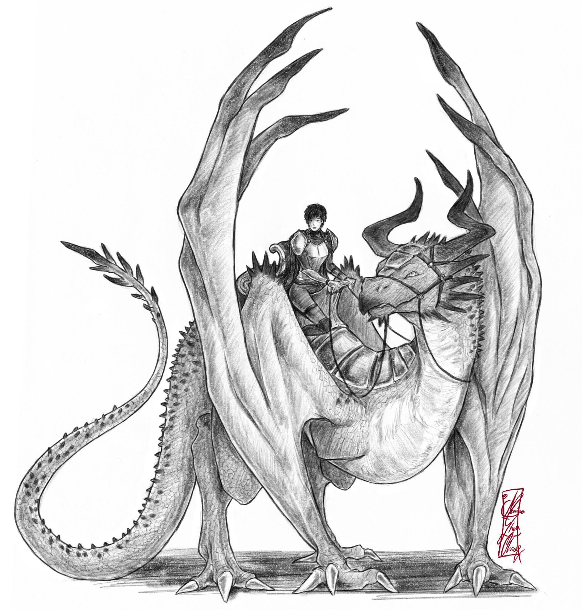 how to draw dragon riders