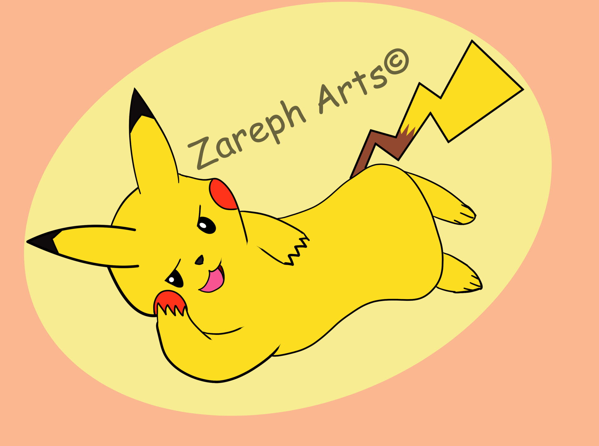 how to draw pikachu dabbing