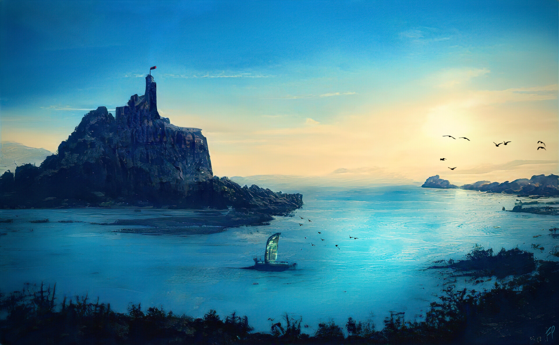 ArtStation - Fantasy Seascape