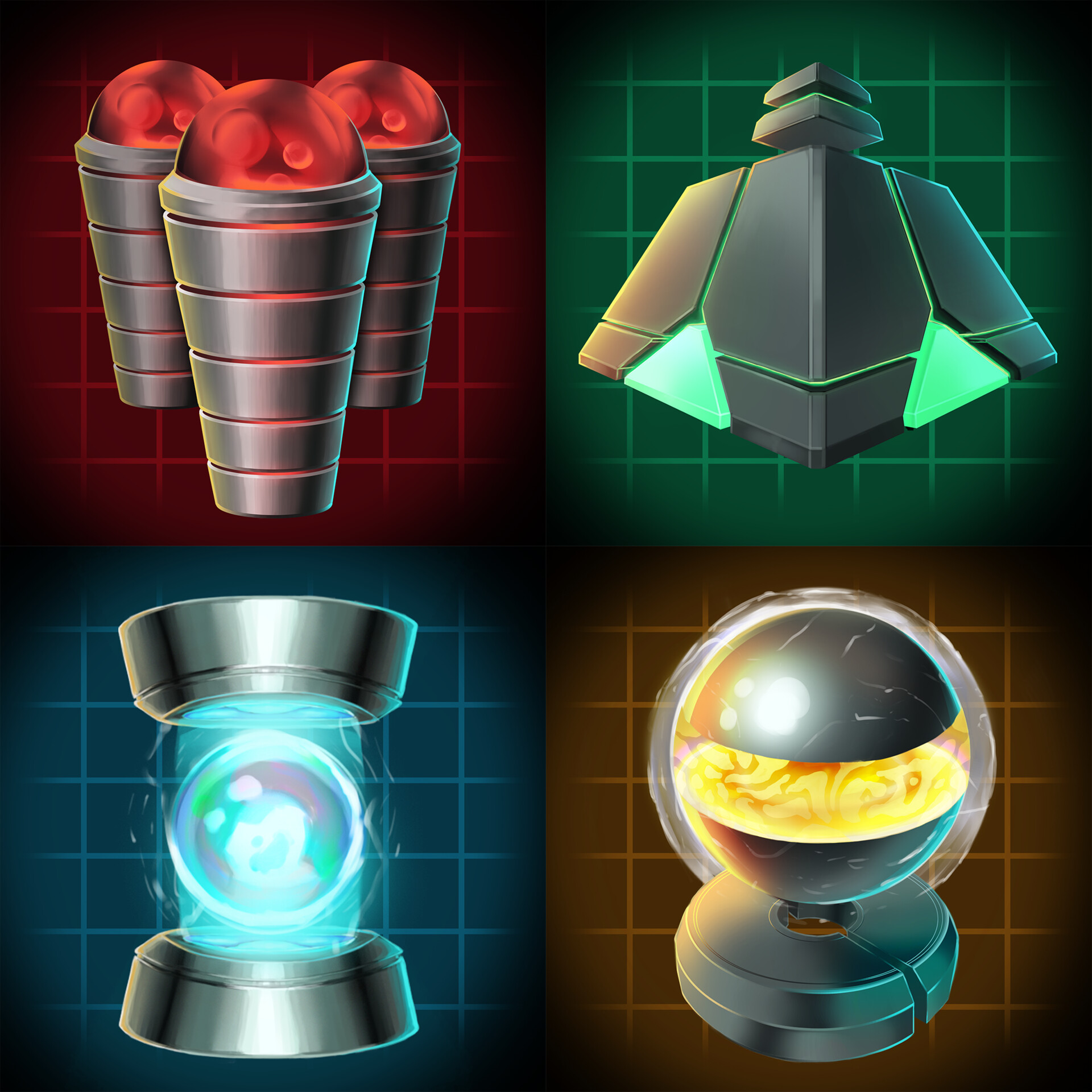 ArtStation - Sci-fi Icons & UI practise