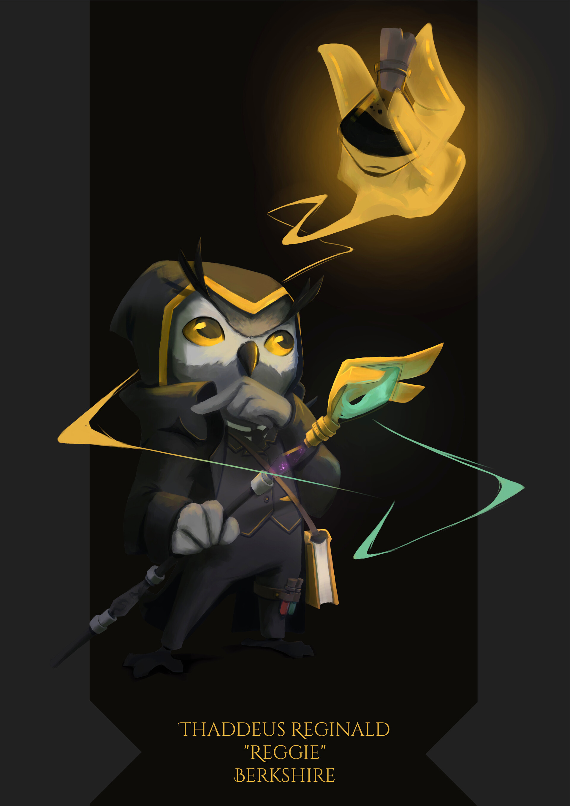 ArtStation - Reginald Berkshire - Owlfolk Transmutation Wizard