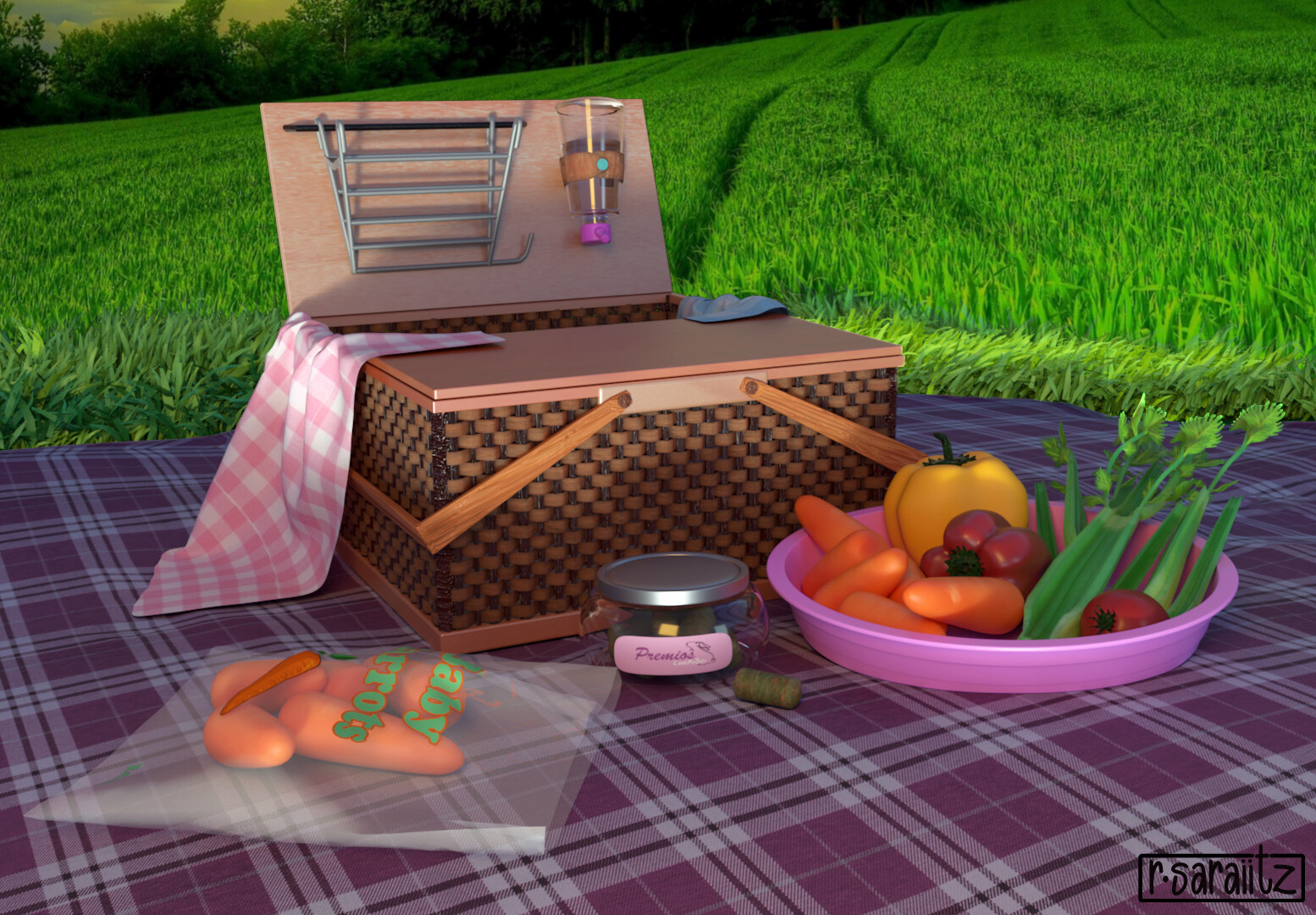 ArtStation - Picnic Scene test