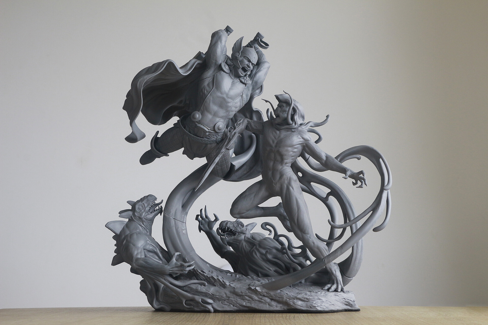 ArtStation - Thor vs Gorr Diorama - Printed