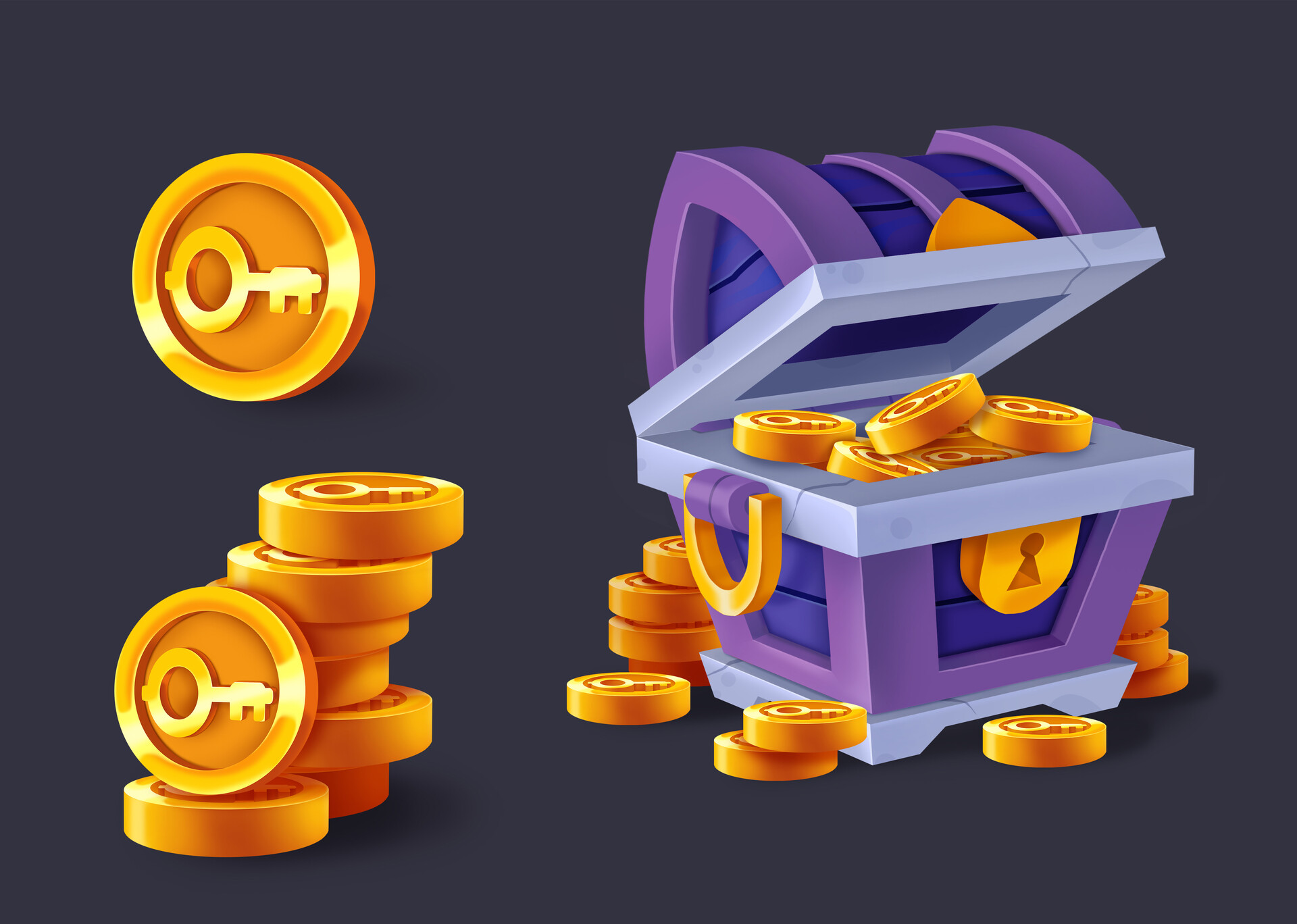 ArtStation - Chest with coints