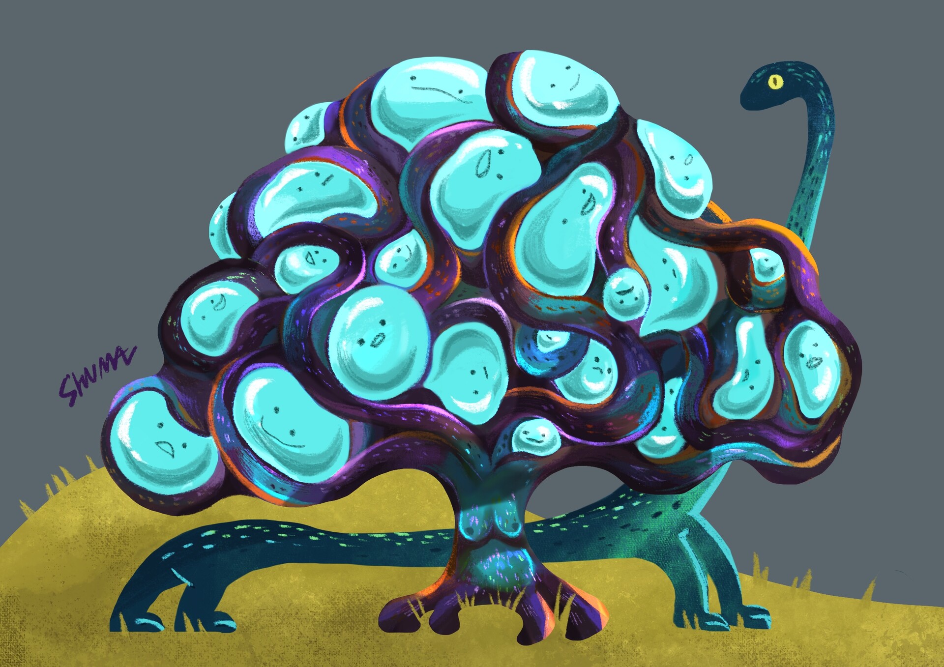 ArtStation - Hundred Face Tree