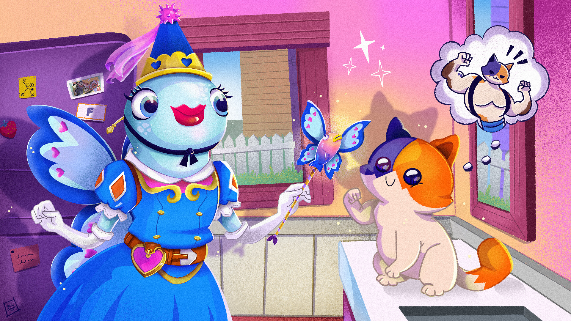 ArtStation - Fortnite - Princess fish and the Kitten