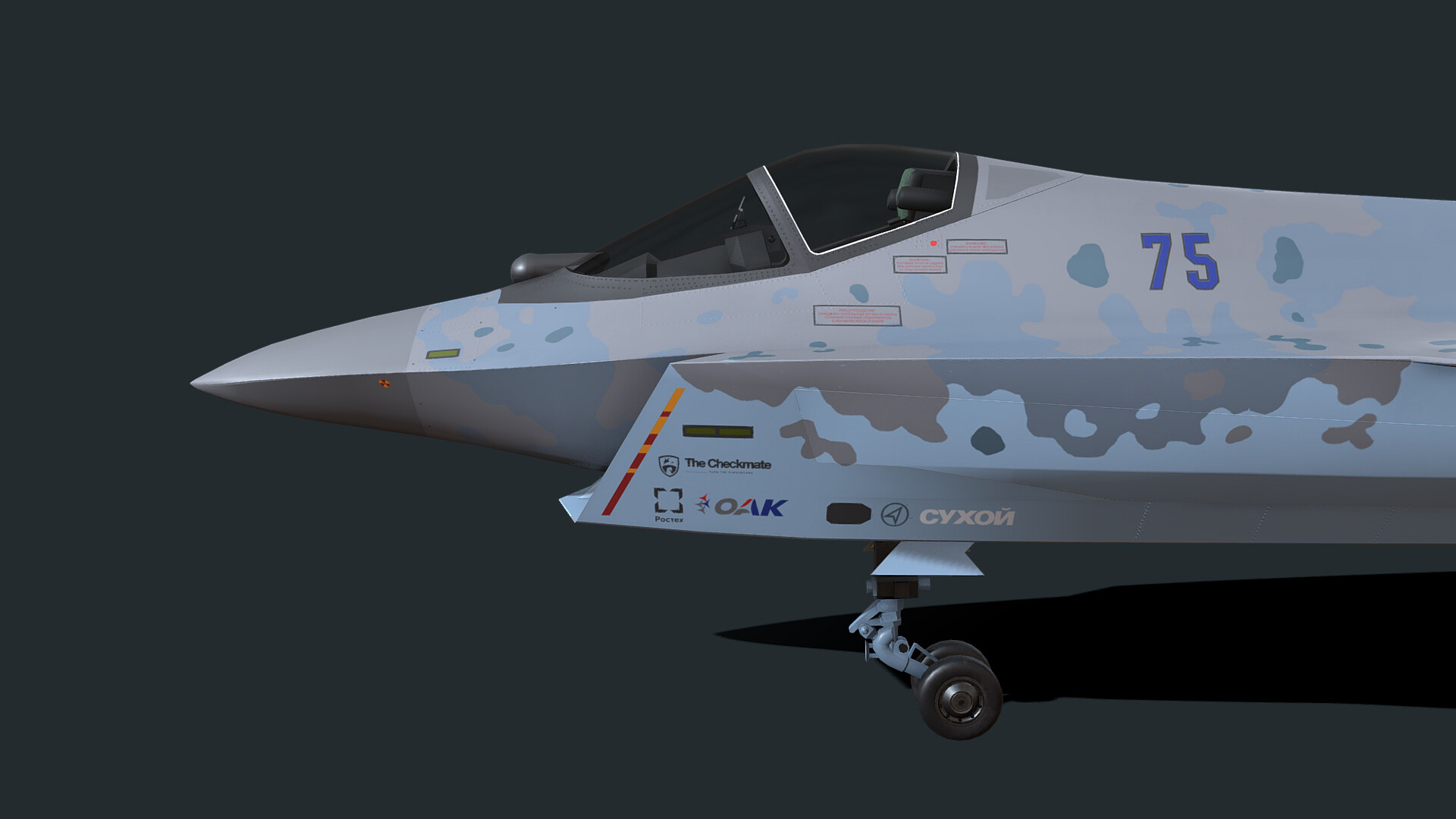 Tim Samedov - Sukhoi checkmate T-75 LTS 3d model