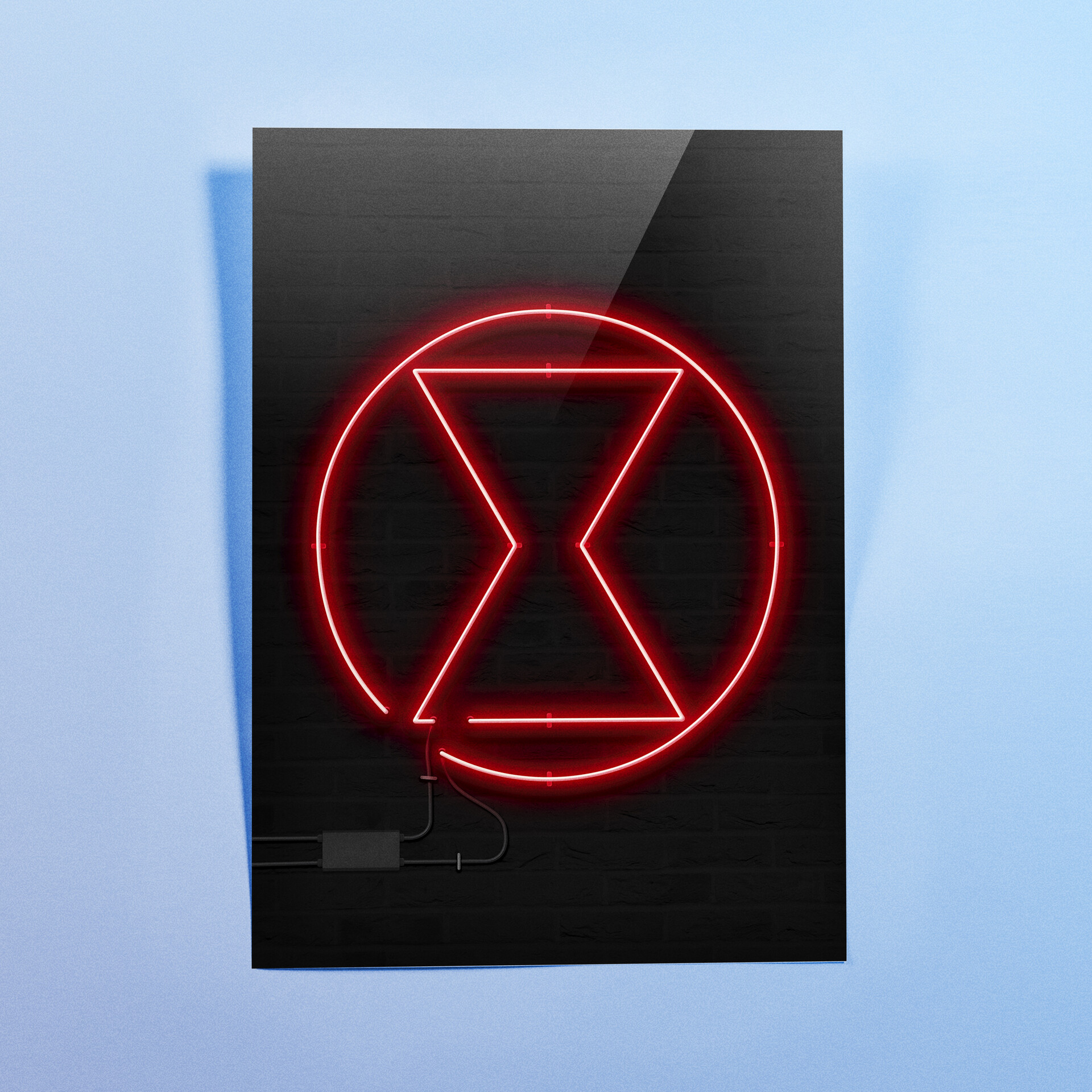 ArtStation - Black Widow Neon Style Print