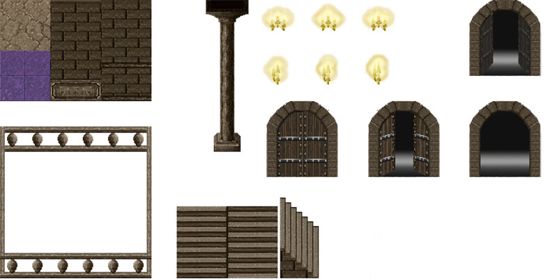 ArtStation - Pixel Art Castle/Manor assets