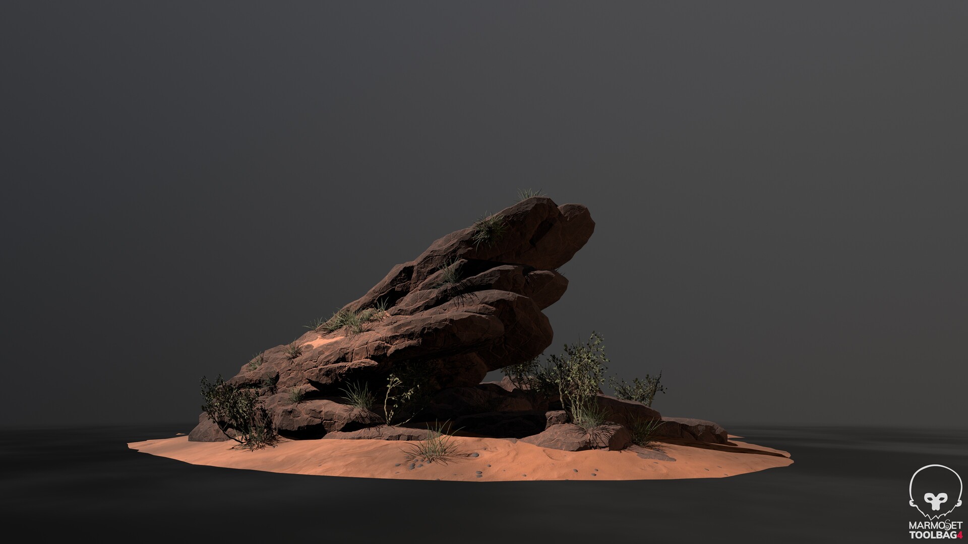 ArtStation - Game-ready Rock/Vegetation Tests