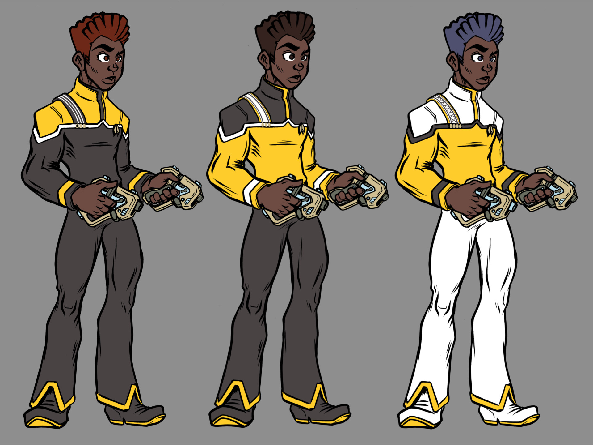 ArtStation - Star Trek Officer Rope/Ribbon Rank visibility study