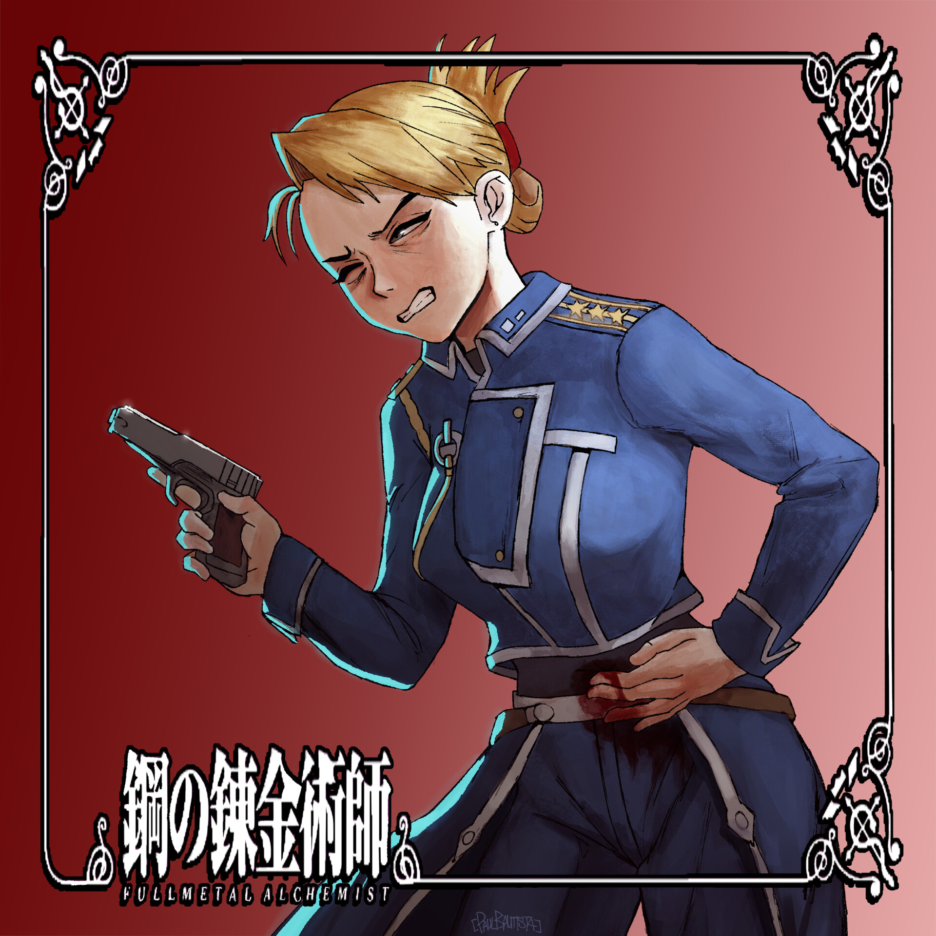 ArtStation - Riza Hawkeye & Greed Eyecatch Panels