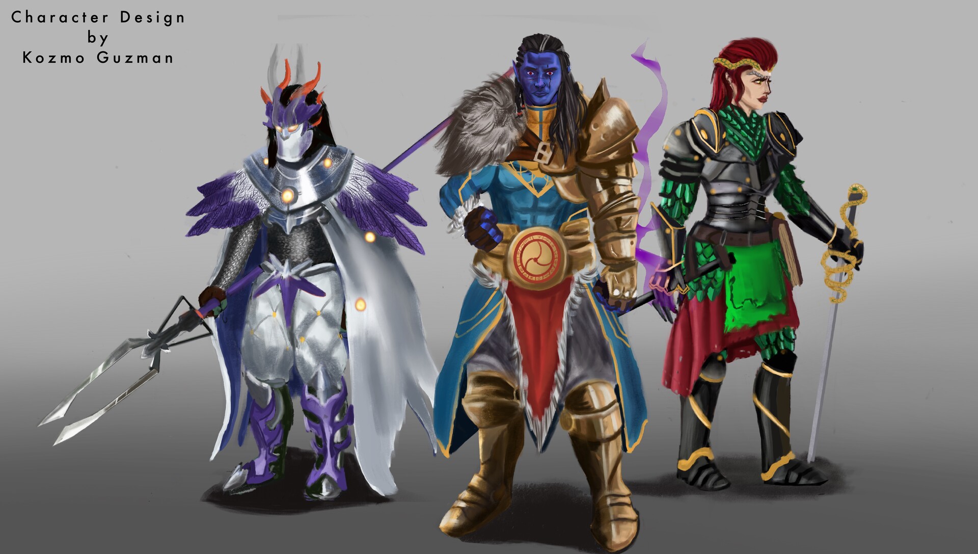 ArtStation - Warriors Might (A character process of warriors across the ...