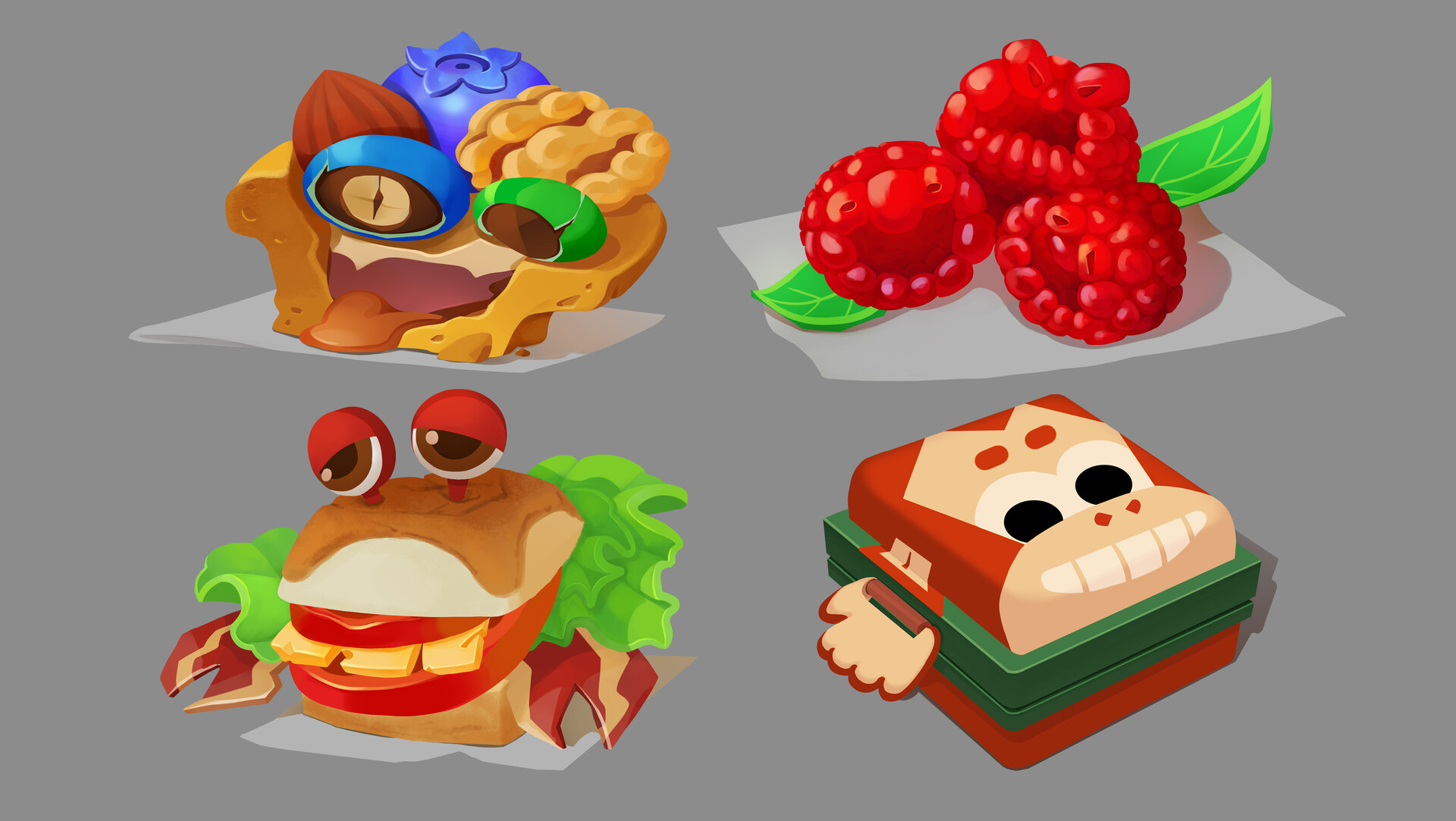 ArtStation - A child's school lunch prop/character design