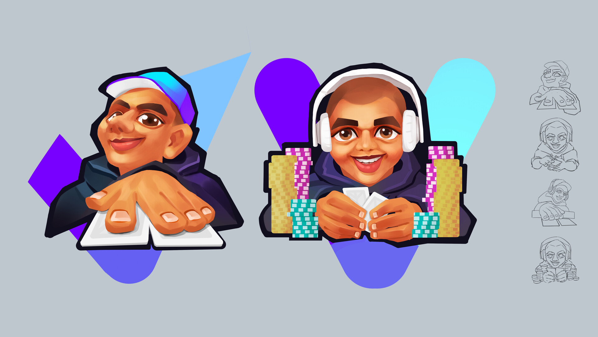 ArtStation - Character design for Phil Ivey