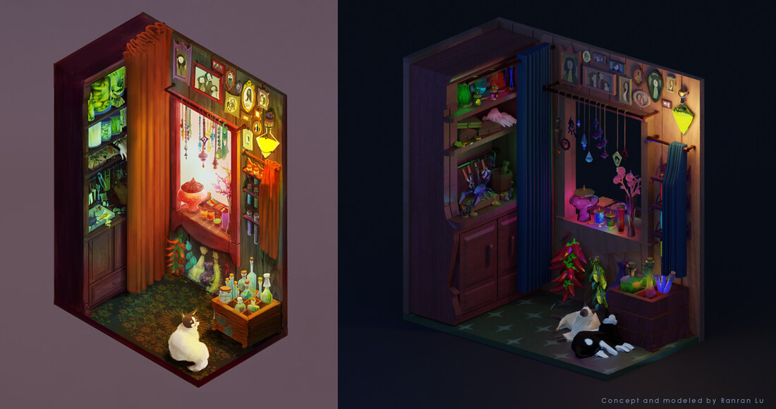 ArtStation - Heart Shop - Modelling for my design