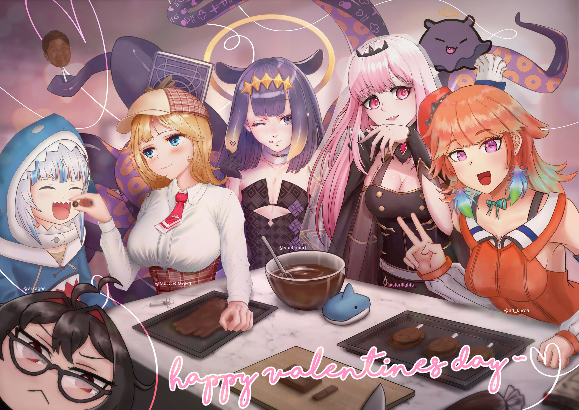 ArtStation - Holomyth Valentine's Day Collaboration