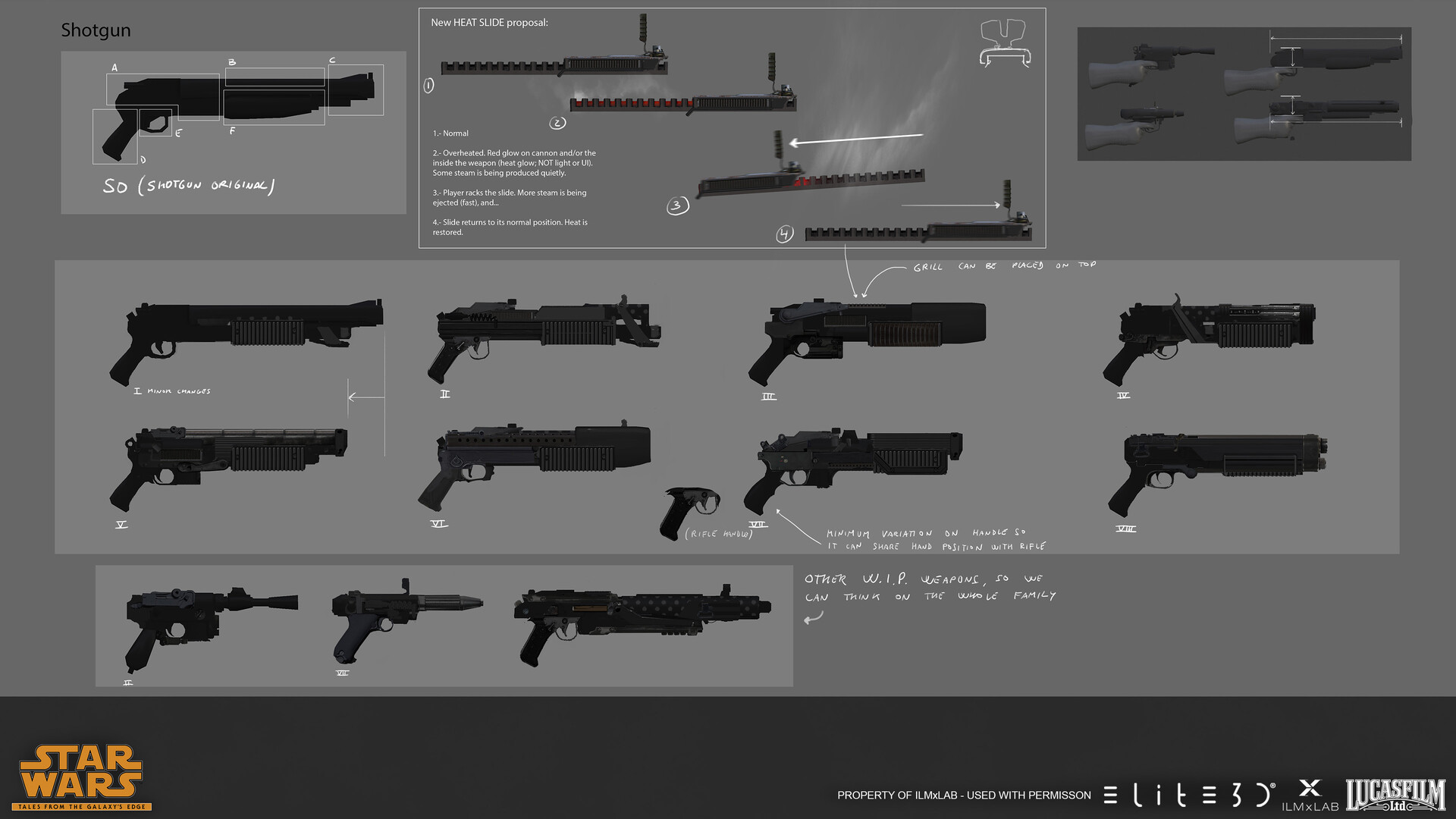 Carlos NCT - Star Wars: Tales from the Galaxy's Edge - Weapon Concept Art