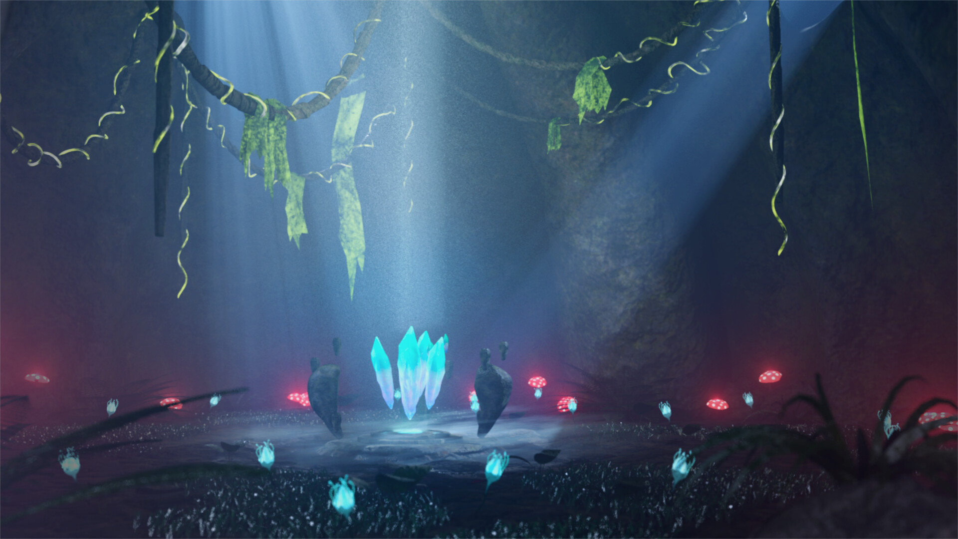 ArtStation - Lost Cave of Ancient Crystal