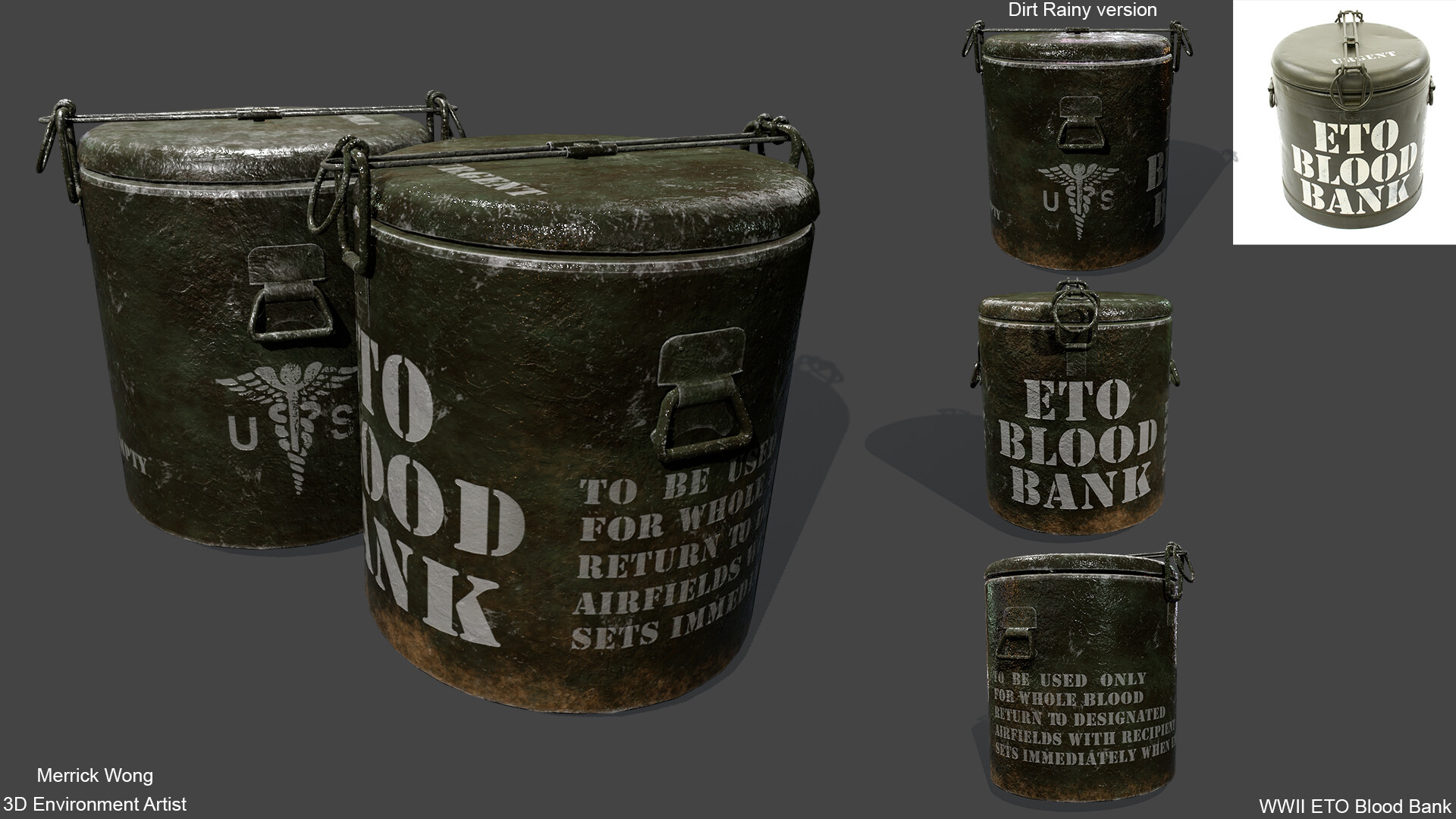 Merrick Wong - Original U.S. WWII ETO Blood Bank M-1941 Mermite Can ...