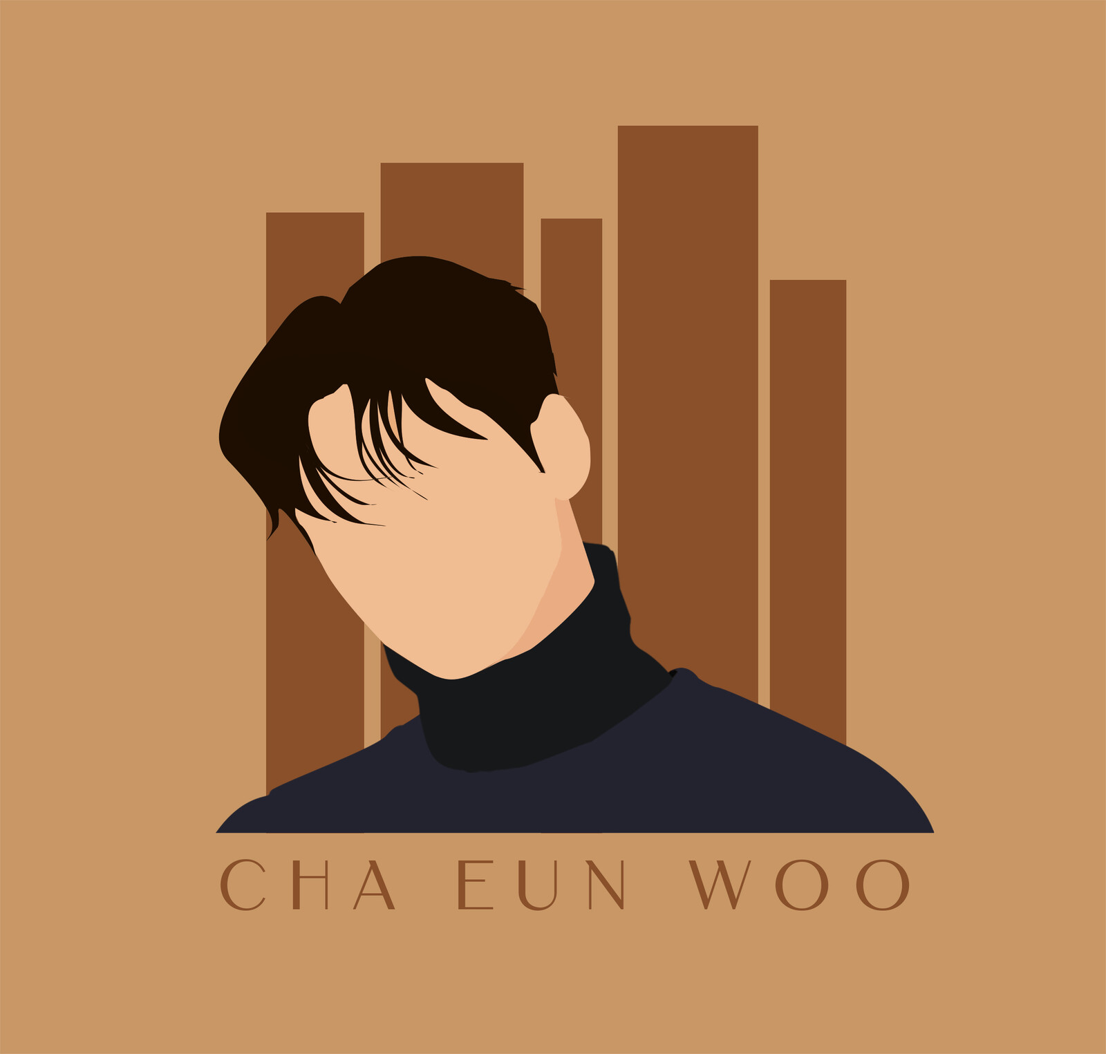 Mika Official - Cha Eun Woo - 2D Vector Illustration