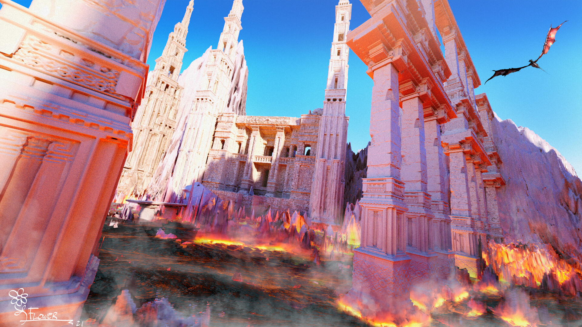 ArtStation - The lava temple