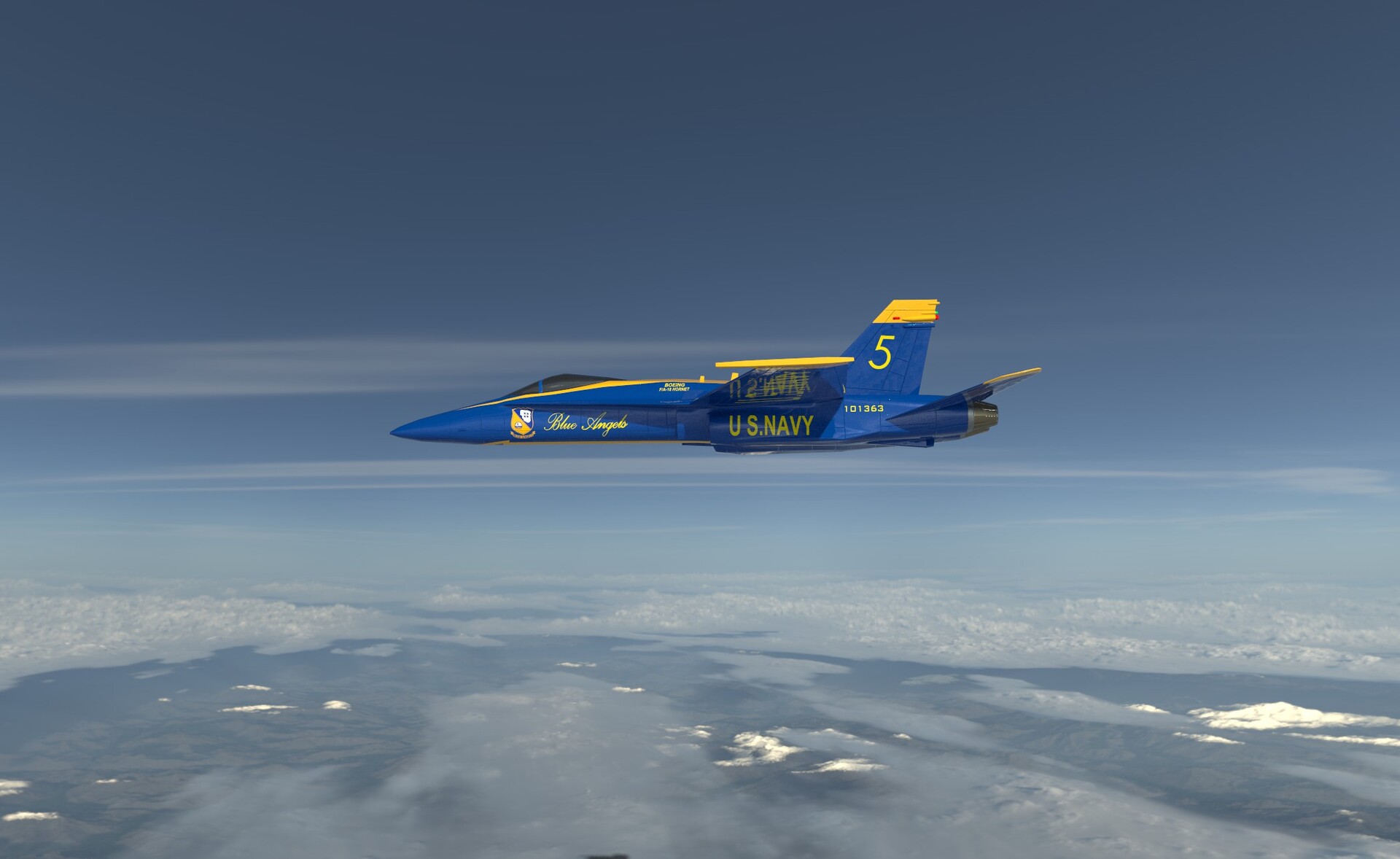ArtStation - Mobile F18 Blue angels (low-poly)