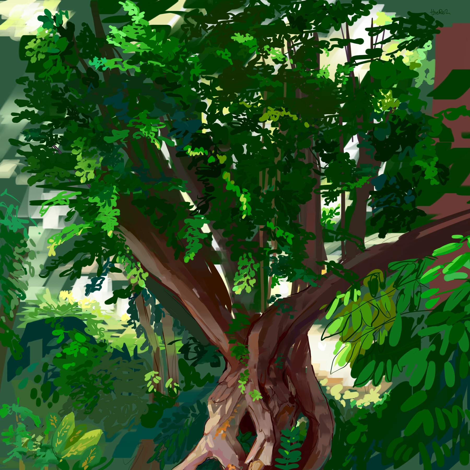 ArtStation - Backyard Tree