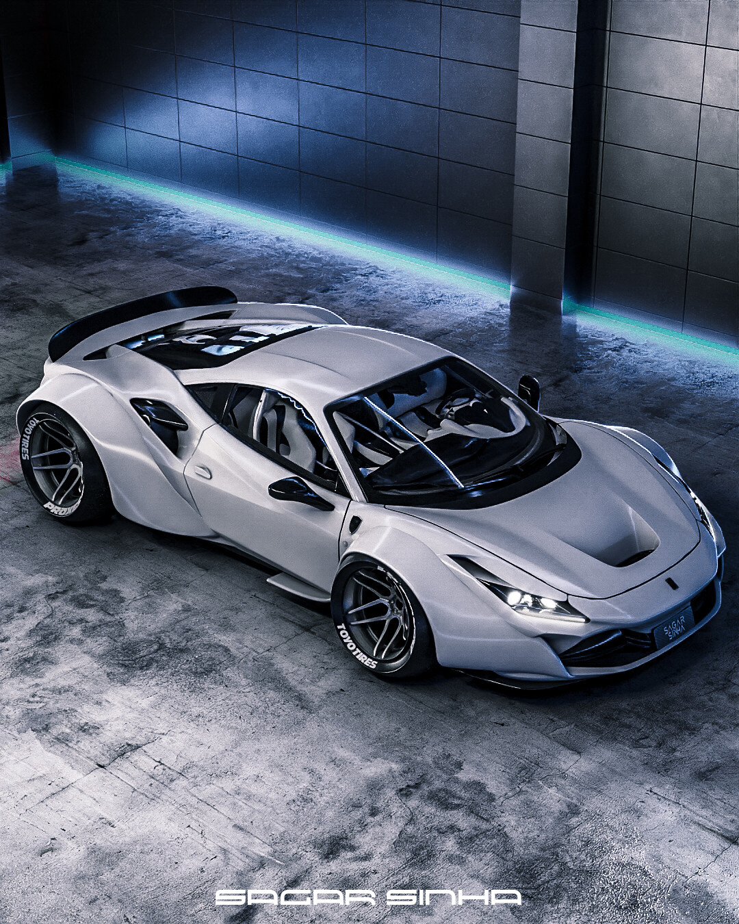 ArtStation - Ferrari F8 Tributo-Widebody