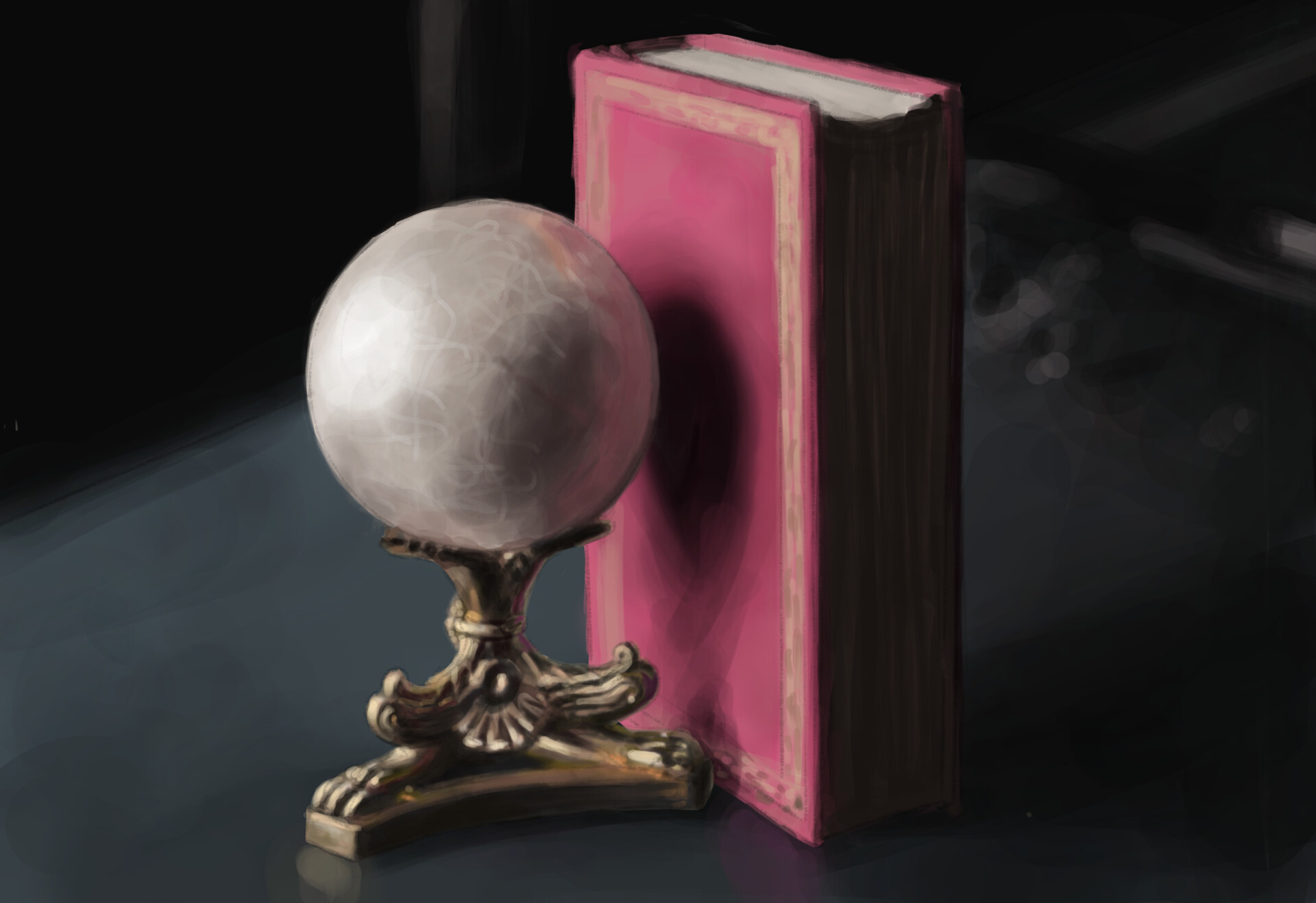 ArtStation - Still Life Digital Painting - Ball and Book Practice