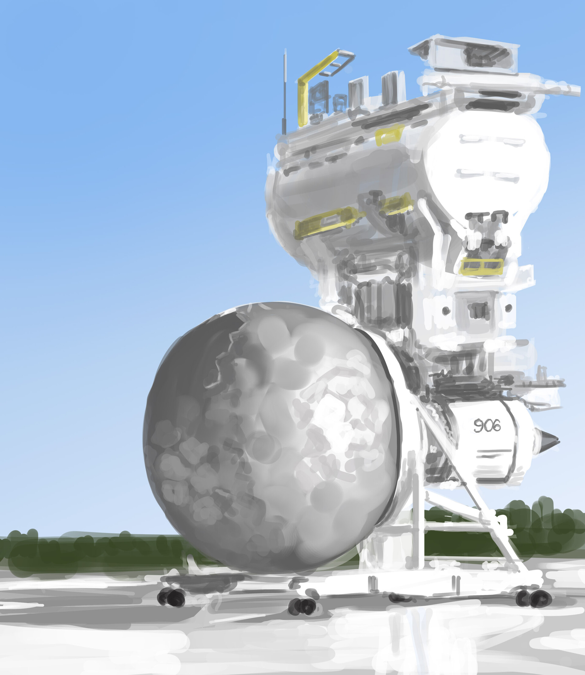 ArtStation - Space ball speedpaint