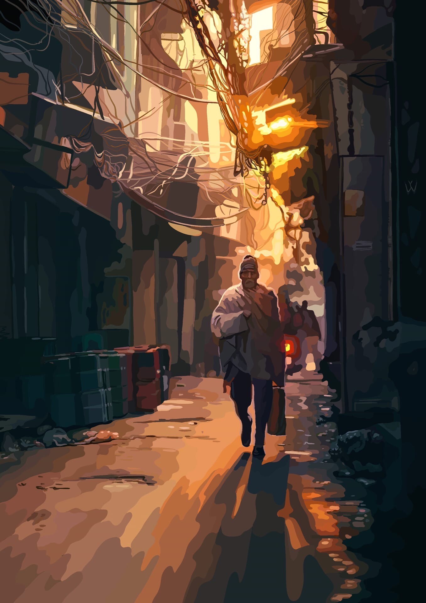 ArtStation - The little man is in the big city