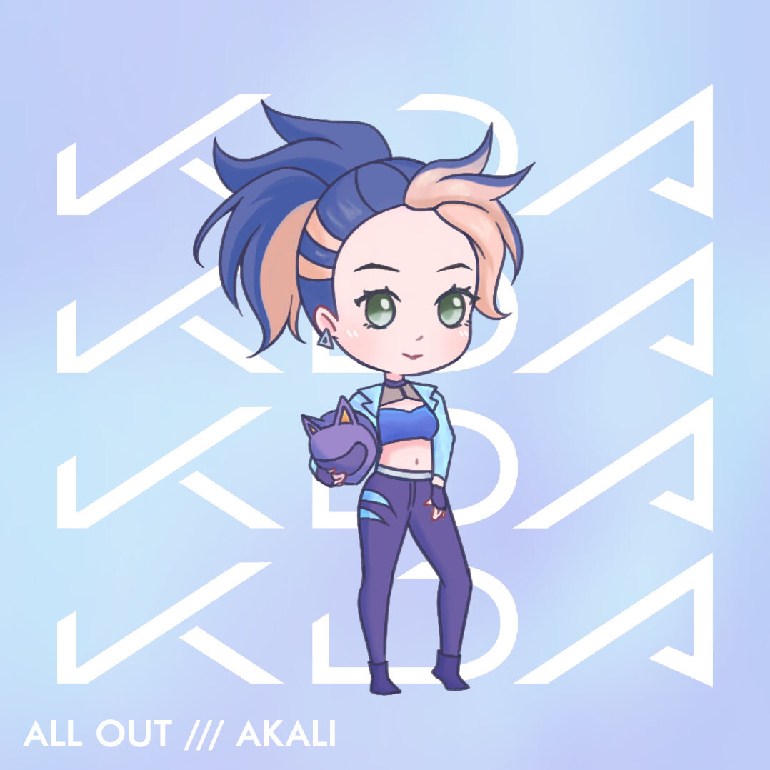 Kda Akali Chibi By Httpswwwdeviantartcomvanhm On Chibi Akali