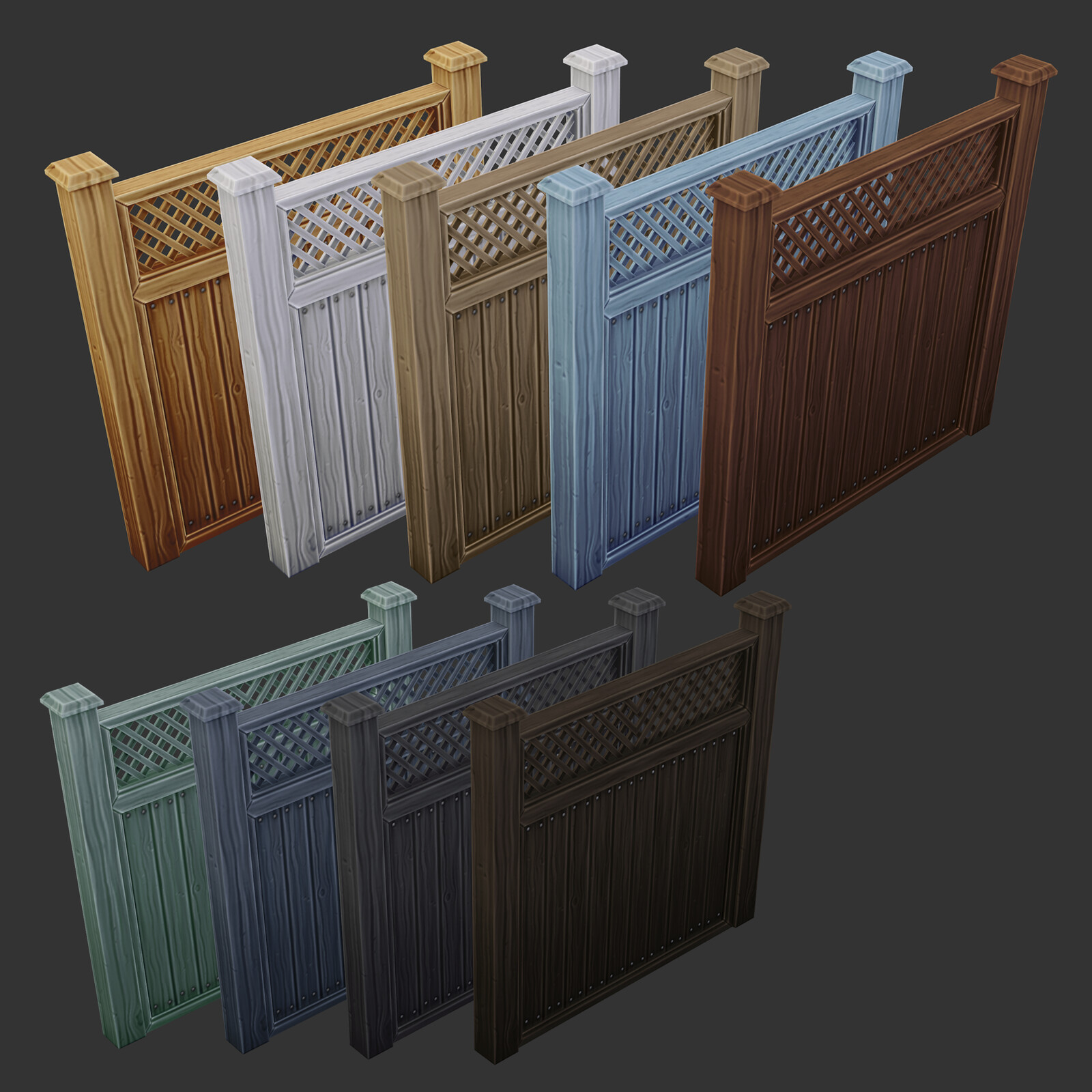 Alex - Wooden Fence - The Sims 4 Style
