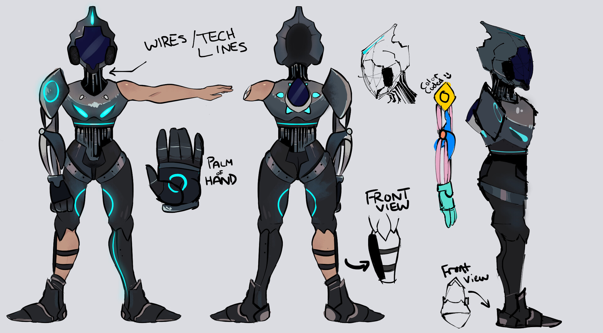 ArtStation - GameJam Character Designs for 'Augmented'