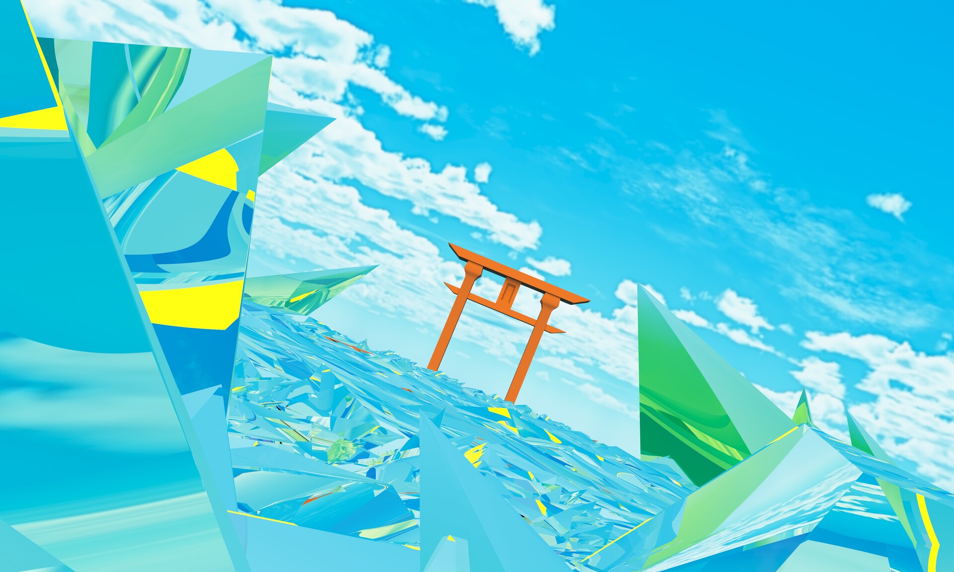 ArtStation - Glass LandScape Anime Style