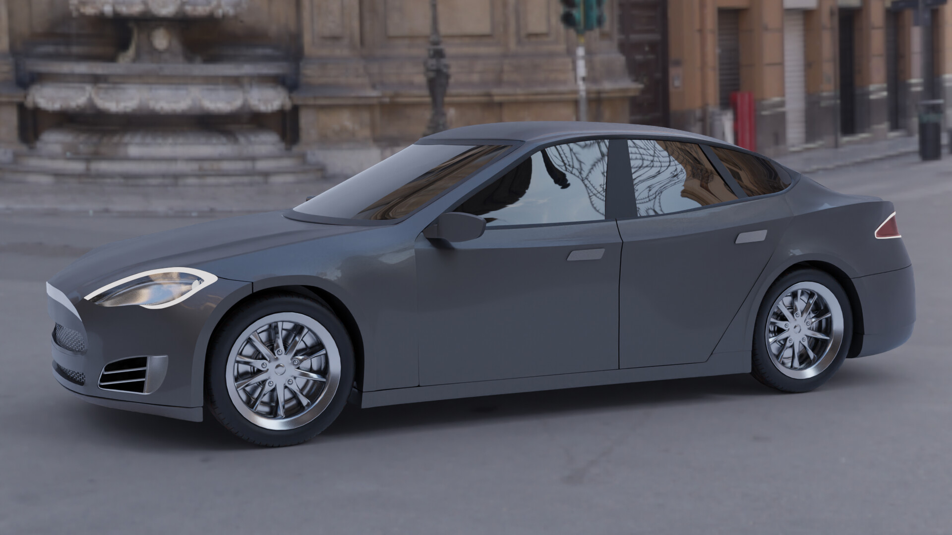 ArtStation - Tesla Car 3D Model