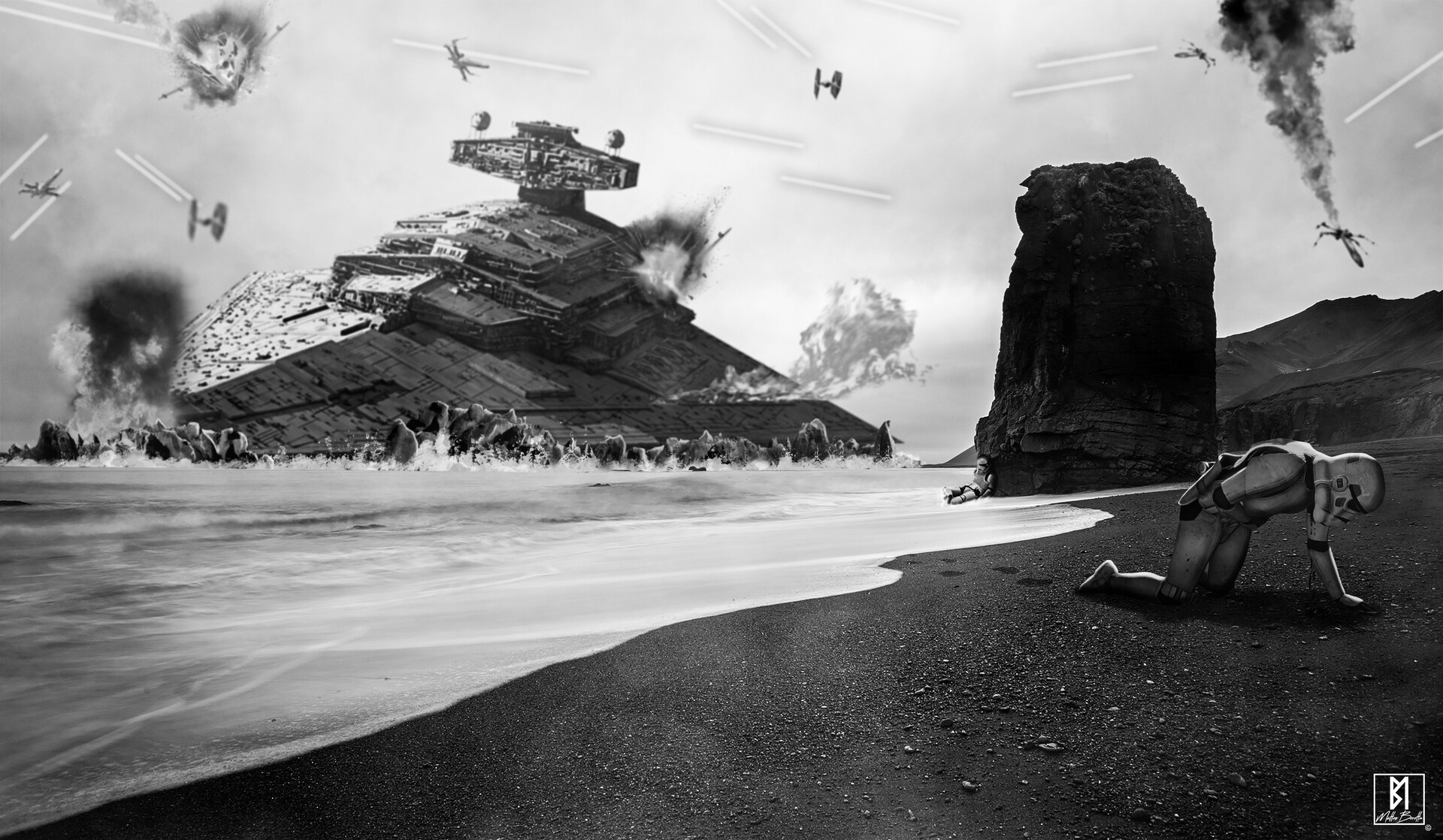 ArtStation - Death of a Destroyer - Star Wars