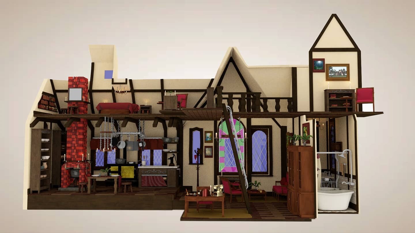 ArtStation - Interior design of my Fantasy House