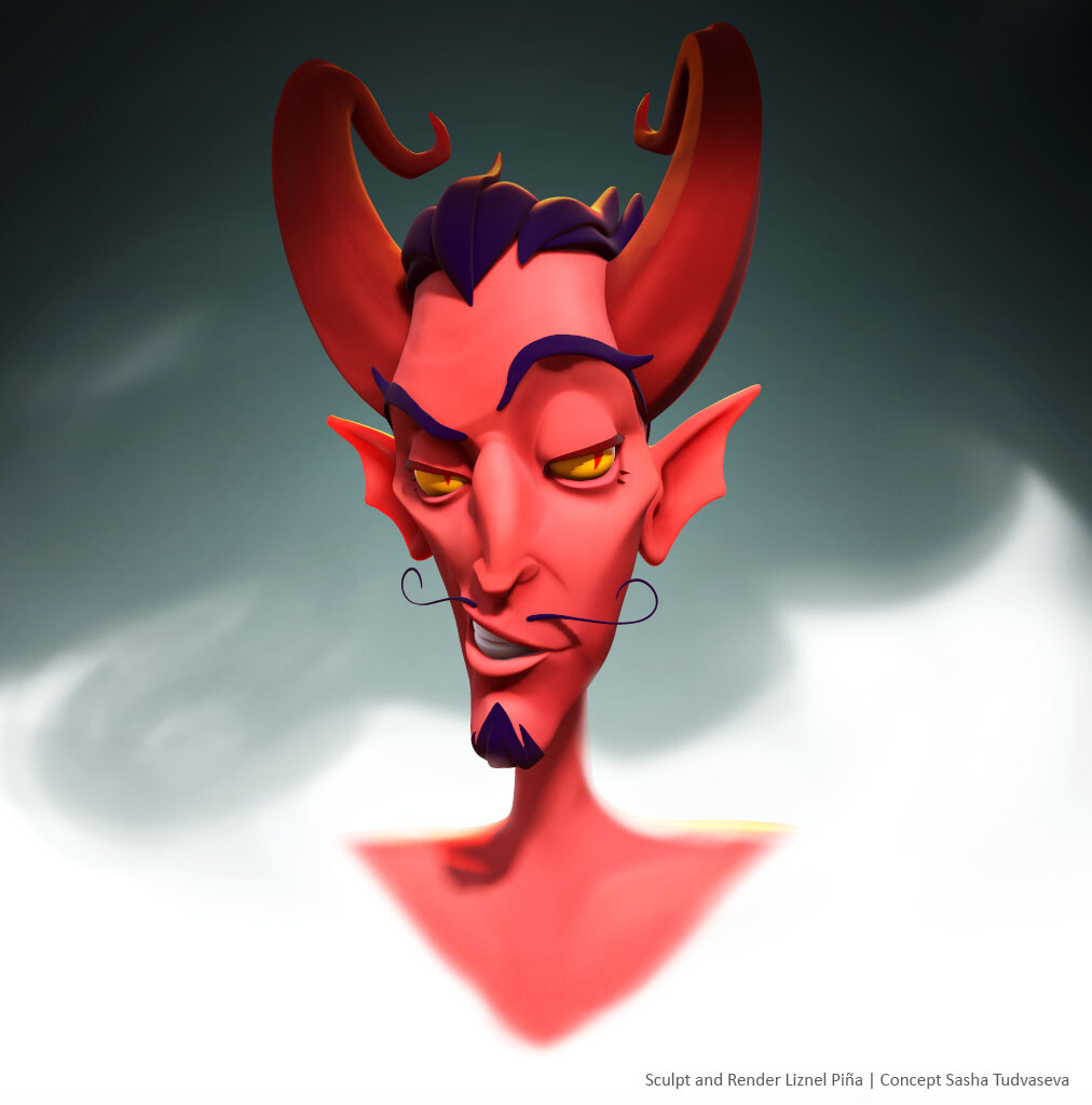 ArtStation - Stylized Devil Bust