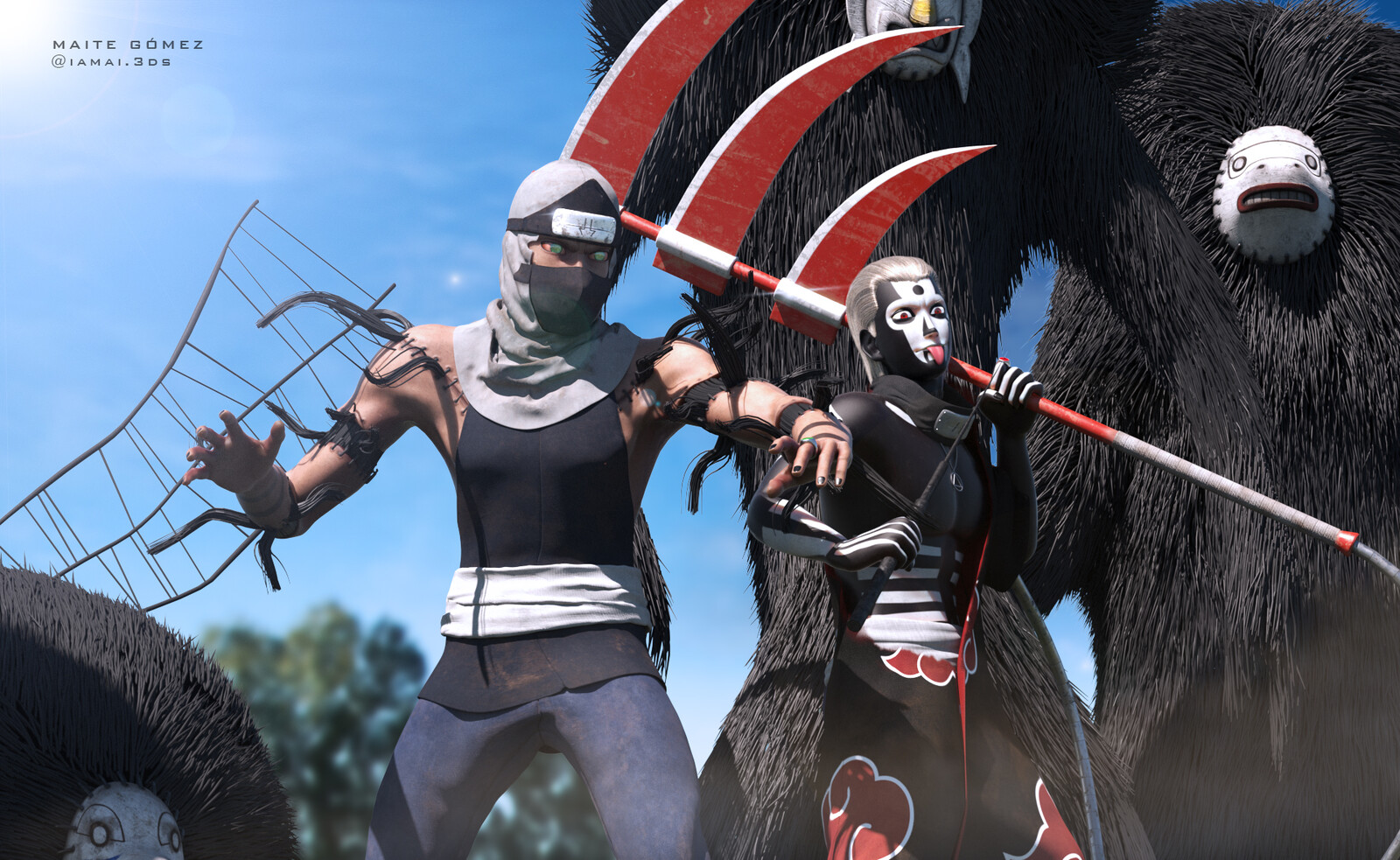 Maite Gomez Garcia - Kakuzu, Hidan and the beasts masks