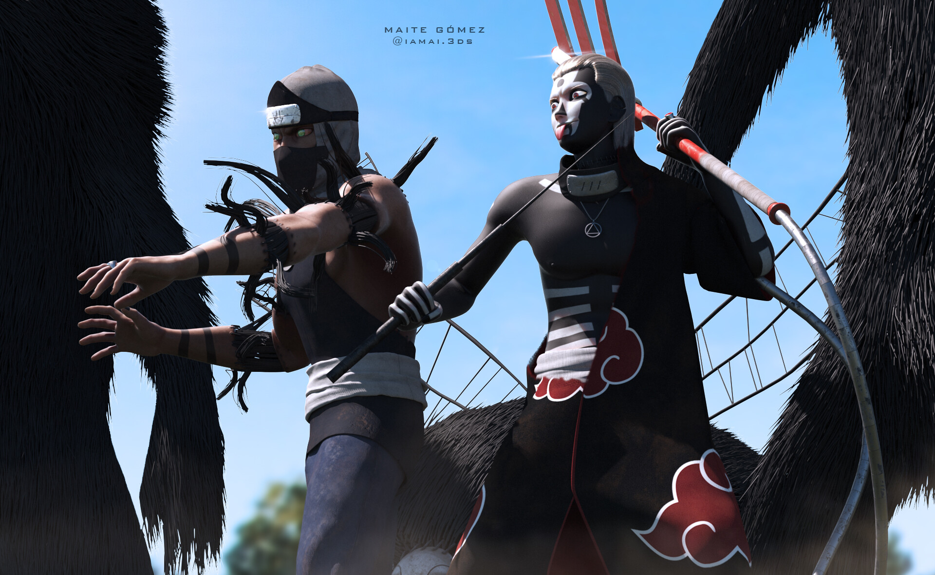 Maite Gomez Garcia - Kakuzu, Hidan and the beasts masks