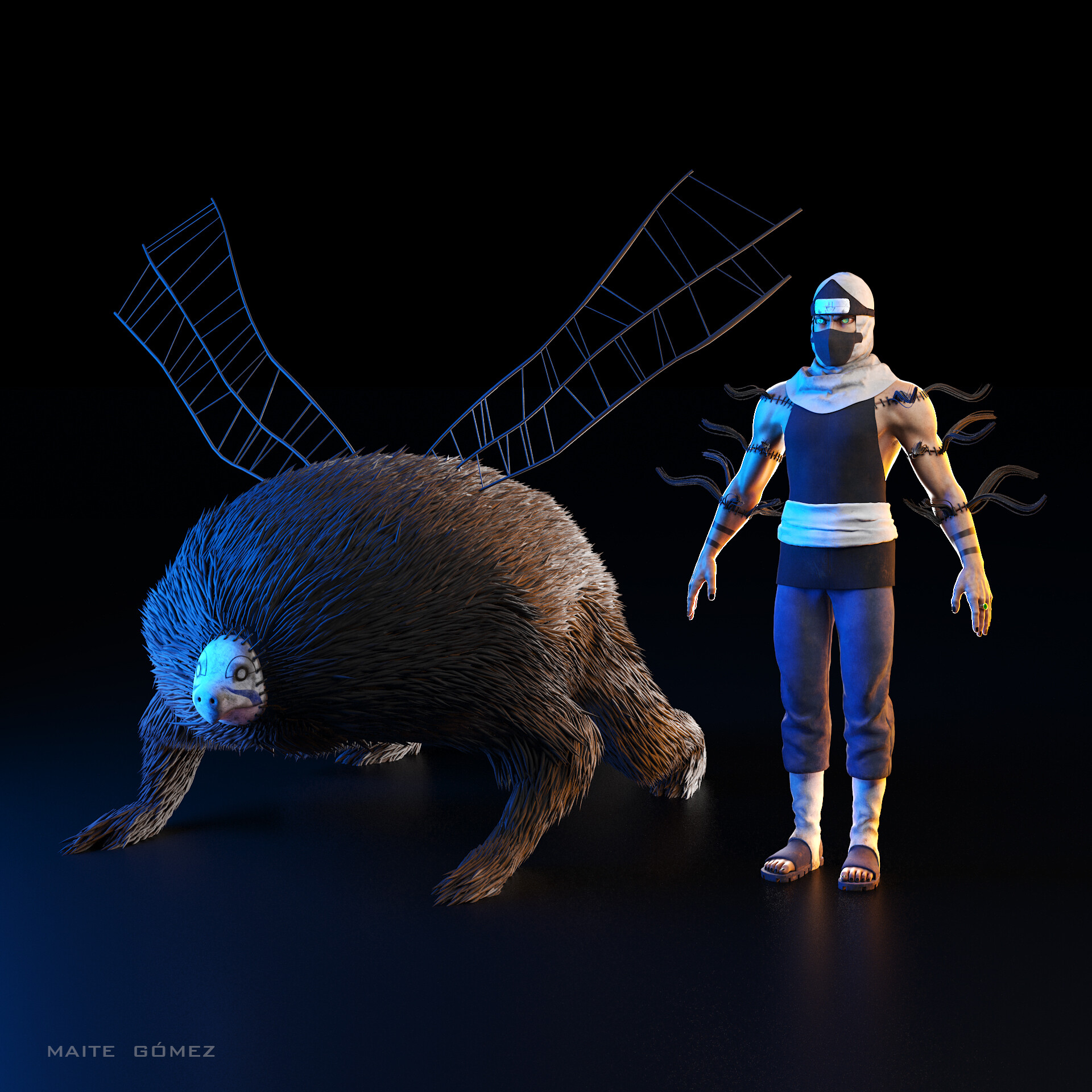 Maite Gomez Garcia - Kakuzu, Hidan and the beasts masks