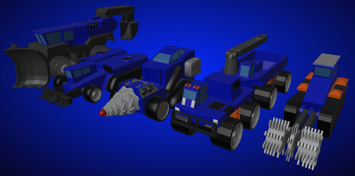ArtStation - Mining vehicles Coloured