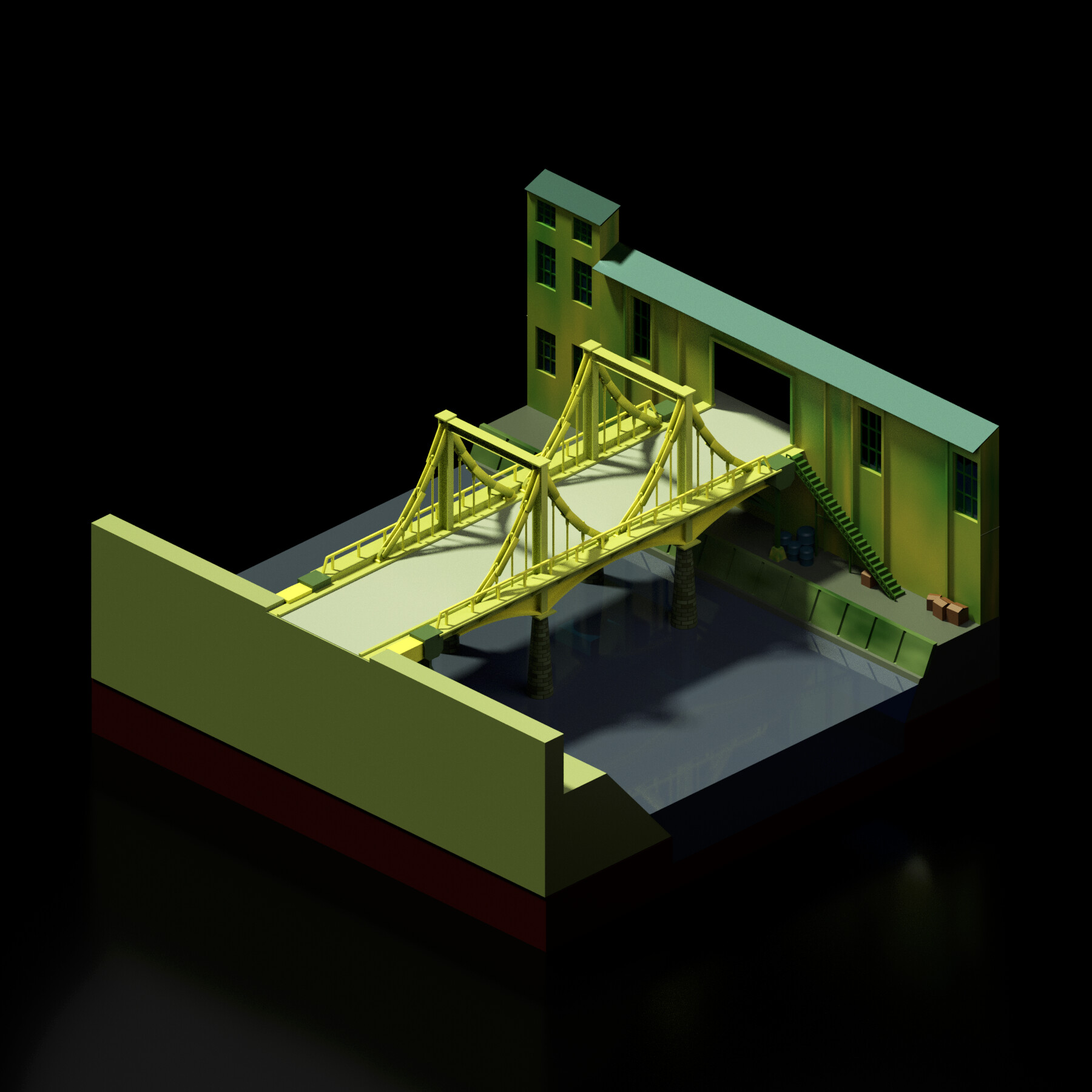 ArtStation - Isometric Bridge
