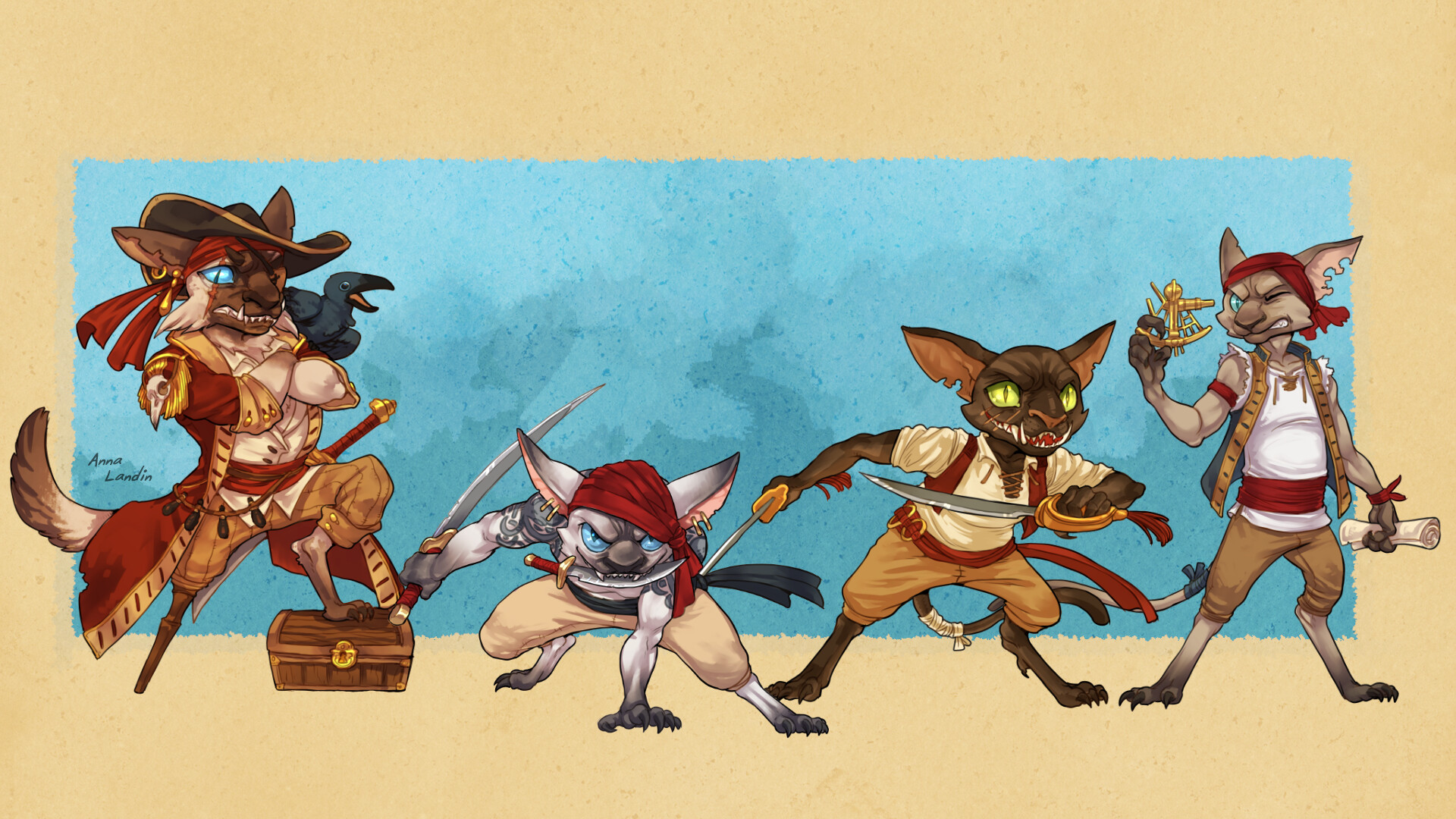 ArtStation - Goblinweek 2021 - Cat Pirates
