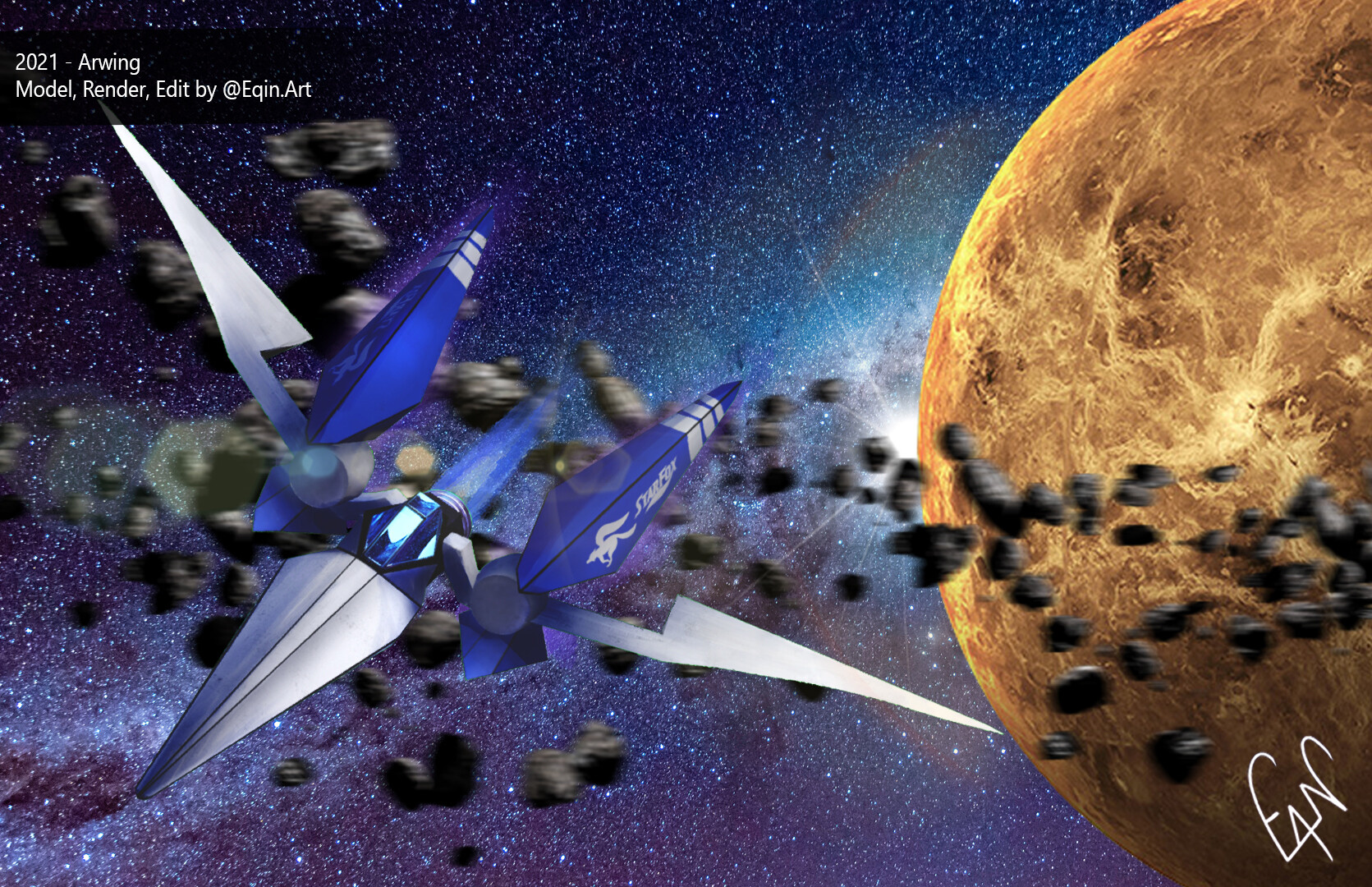 ArtStation - 3D Art - "Arwing" from Star Fox Series