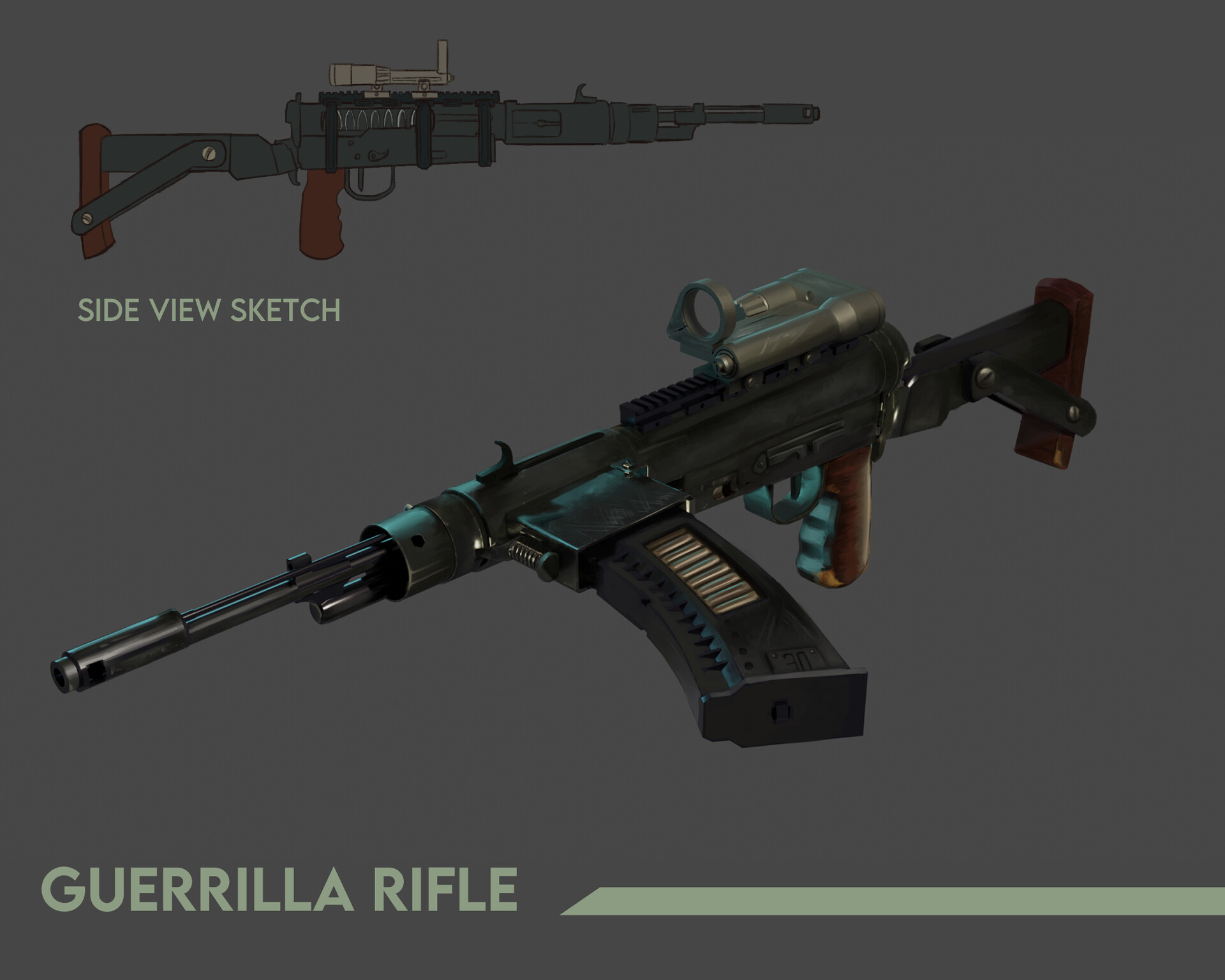 ArtStation - Guerilla rifle