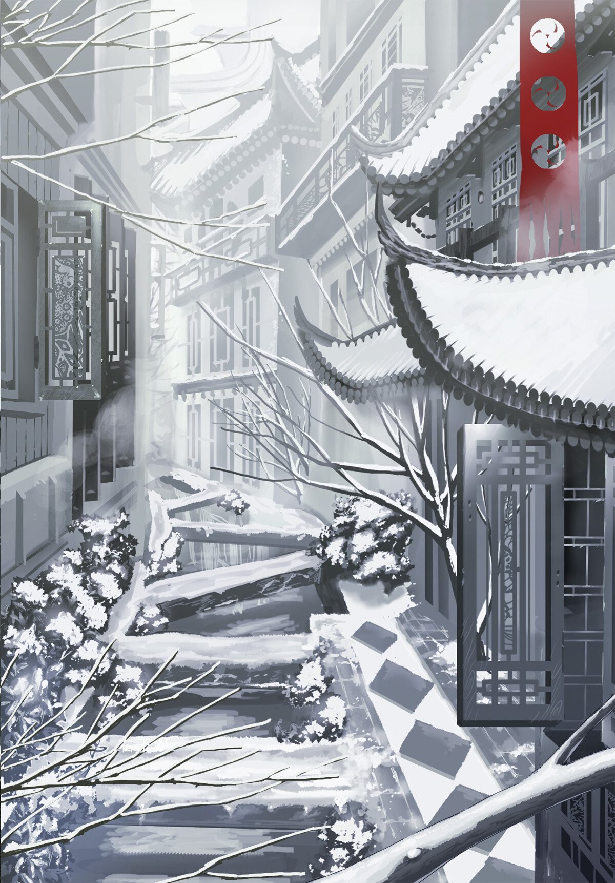 ArtStation - An Asian street.